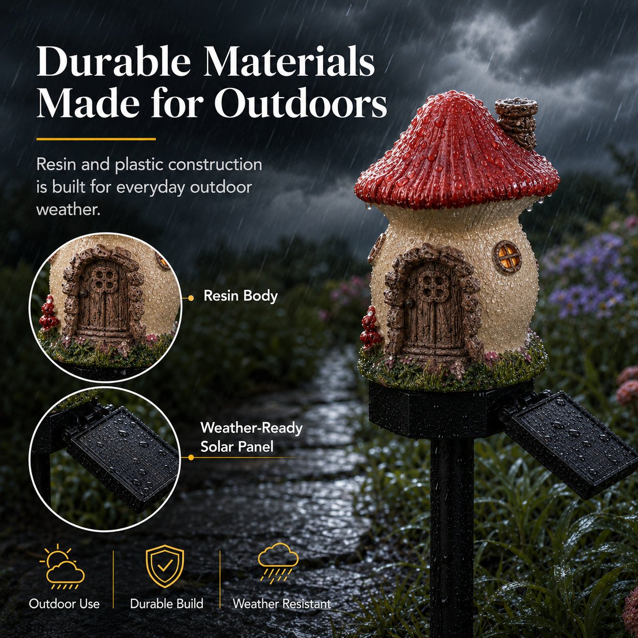 GlowShroom™ | Solarbetriebene Gartenleuchte im Pilzhaus-Design – Movina ...