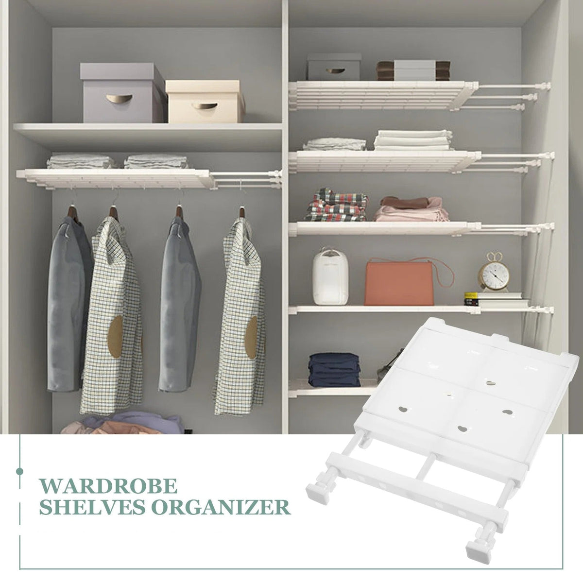 50% RABATT | ExtendShelf™ | Verstellbares Spannregal – Schrank-Organiz ...